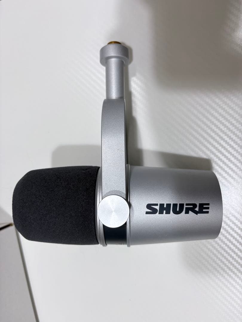SHURE MV7 ポッドキャストマイク マイクスタンド マイクケーブル付