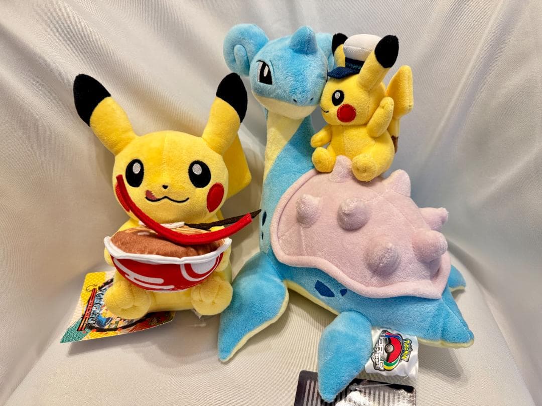 新品タグ付⭐︎ポケモンぬいぐるみ ピカチュウ ラプラス ラーメンWCS2023横浜