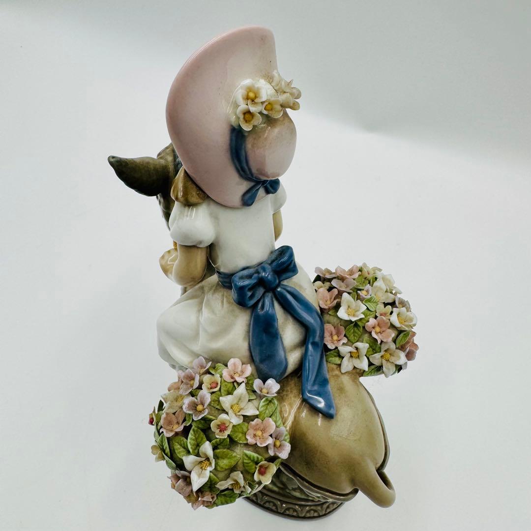 【リアドロLladro フィギュリン　少女とロバ】置物　インテリア　アンティーク