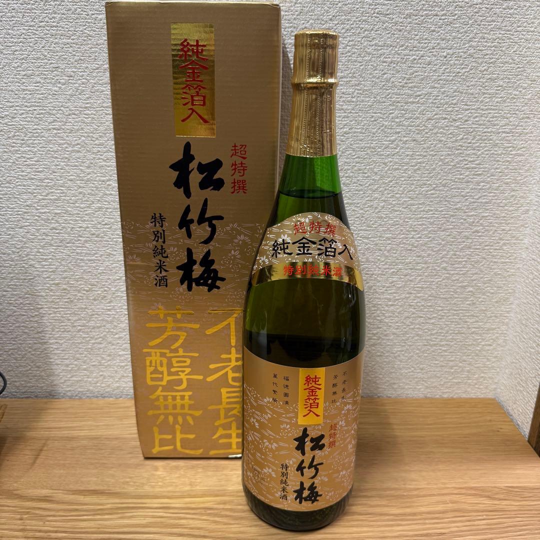 松竹梅 特別純米酒 純金箔入 1.8l 化粧箱入り N12003