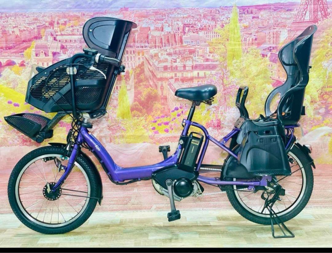 K2395 電動自転車ヤマハ パスキス 子供乗せ 20インチ 送料無料 パープル