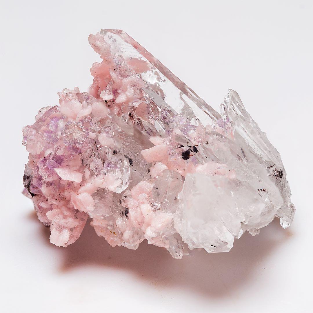 中国 ロードクロサイト フローライト 蛍石 天然石 原石 鉱物標本 鉱石 731