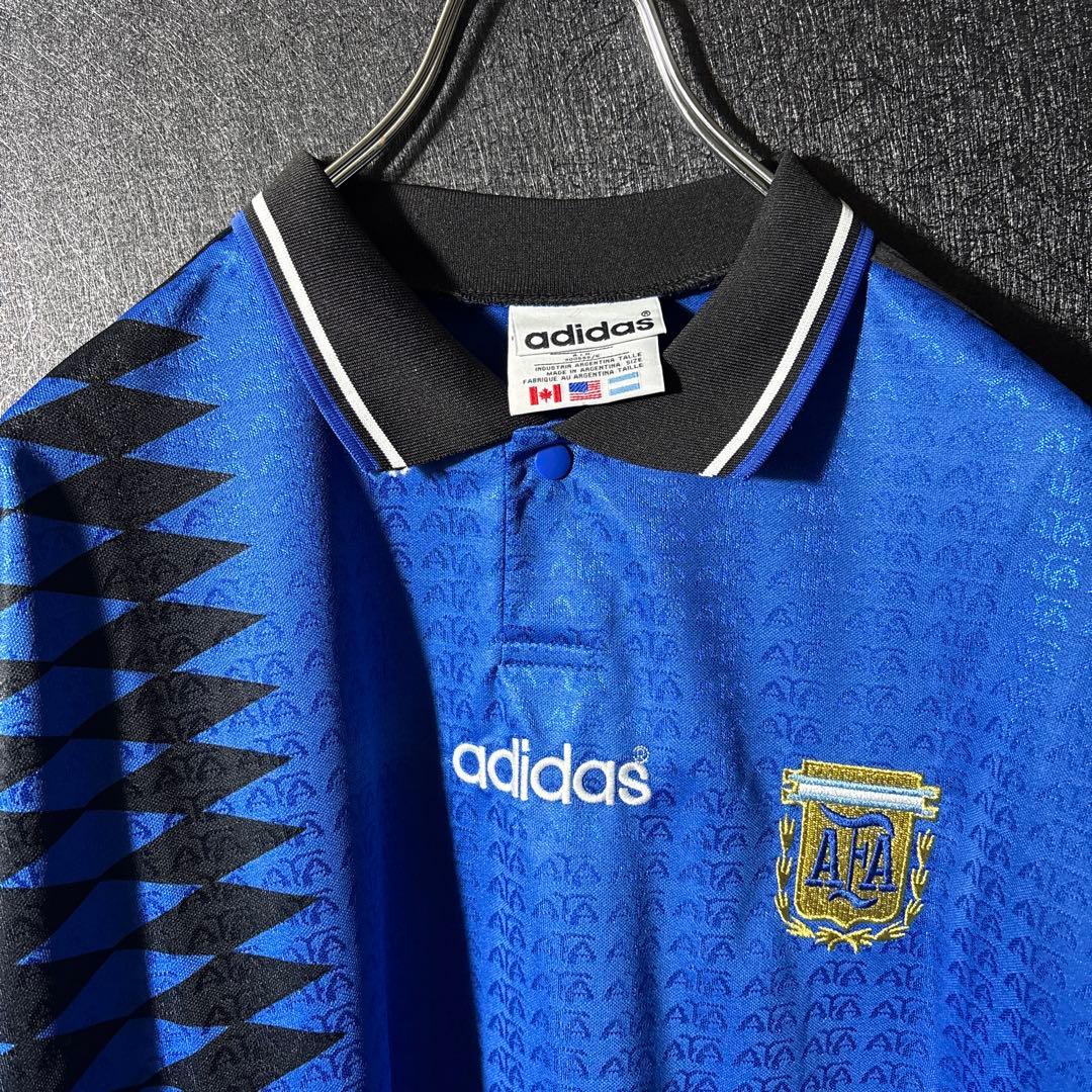【★アルゼンチン代表】 adidas 古着 サッカー 94年 ユニフォーム XL