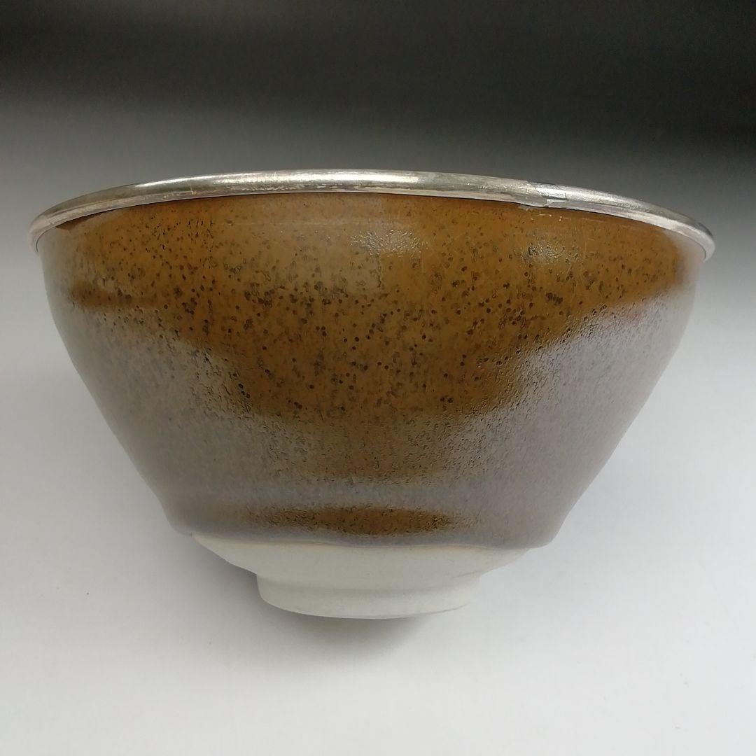 Ｔ９０８　茶碗　『灰被　天目茶碗』『桶谷定一 作』　共箱　抹茶碗　茶道具