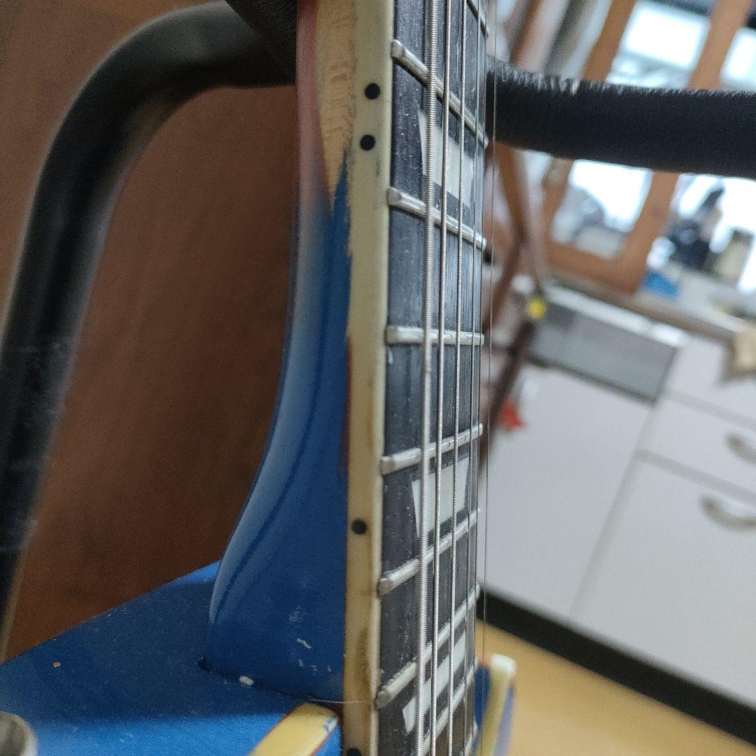 レスポール系改造　オーバーラッカーブルー　レリック少々