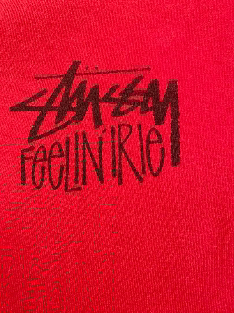 Stussy XL 80s 黒タグ　Feelin Irie sk8 ビンテージ