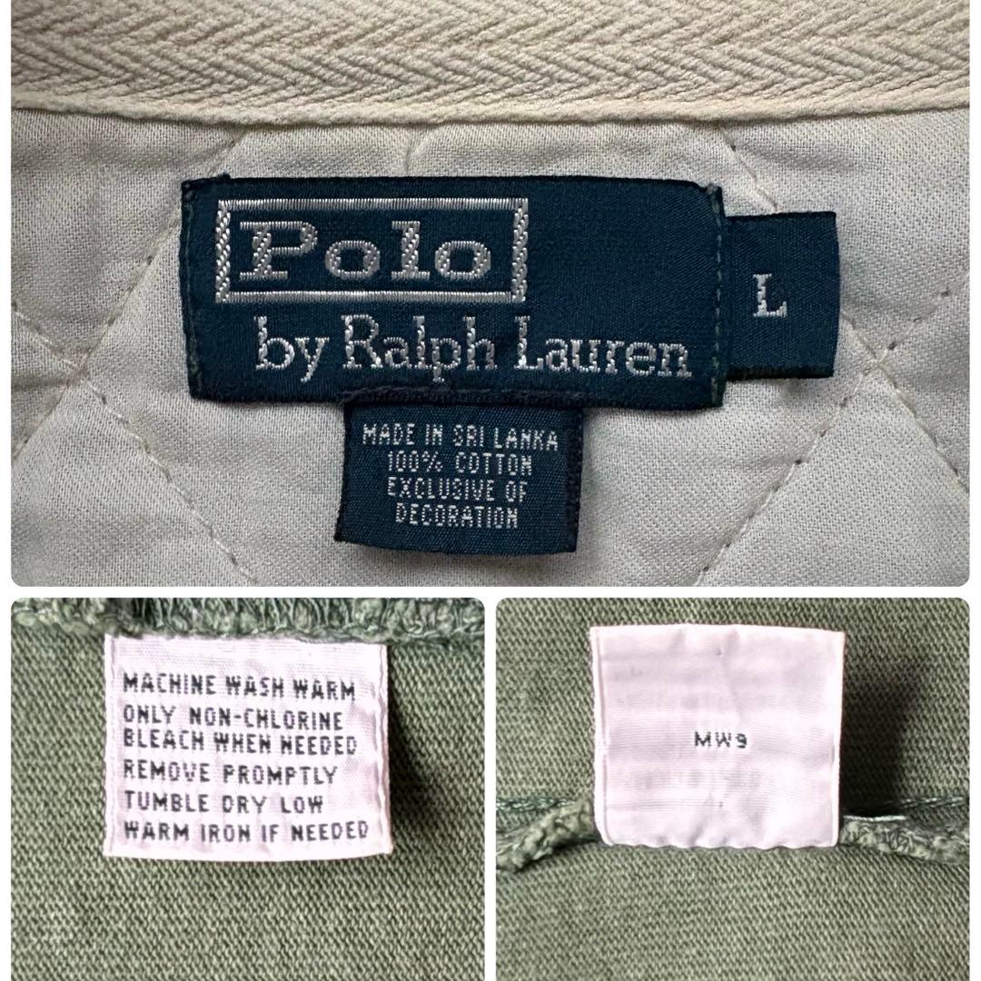 Polo Ralph Laurenラガーシャツエンブレム刺繍ナンバリング長袖　L