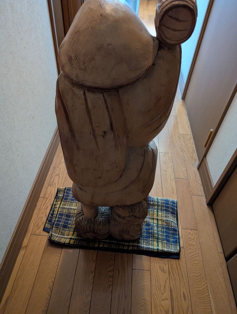貴重品木彫り 大黒様像 約60cm
