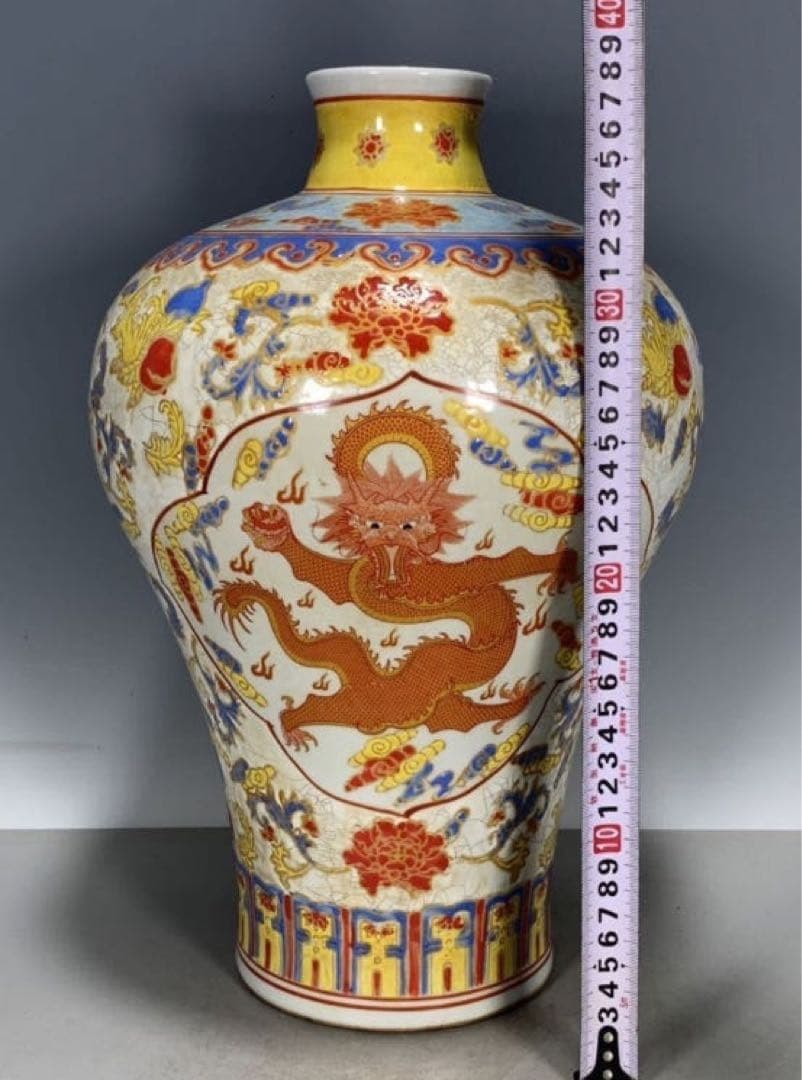 中国骨董品　古美術品　アンティーク商品　大清乾隆年御製粉彩陶器壺　古賞物　希少