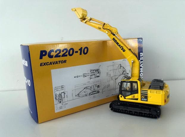 ミニカー 1/50 PC220-10 掘削機 バケット アタッチメント２個付き