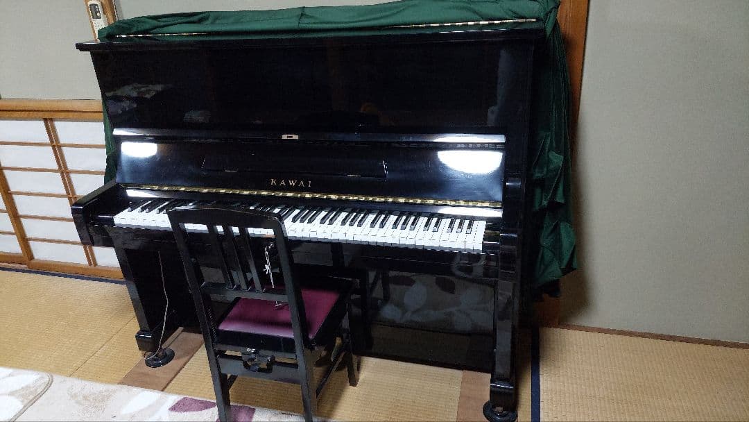 KAWAI アップライトピアノ BL-31 黒 カバー椅子付 M951837新潟