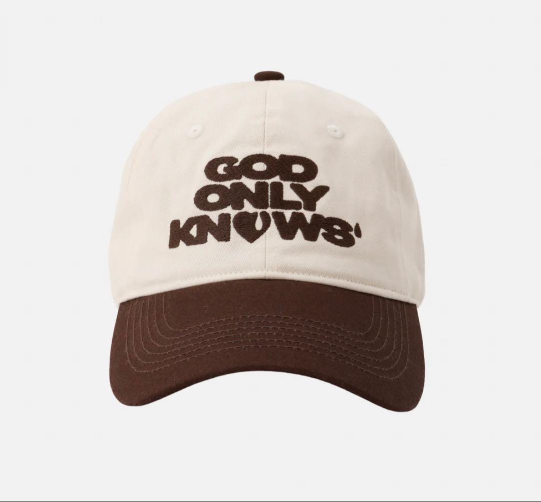 GOD ONLY KNOWS キャップ ツートン ブラウン 岩田剛典