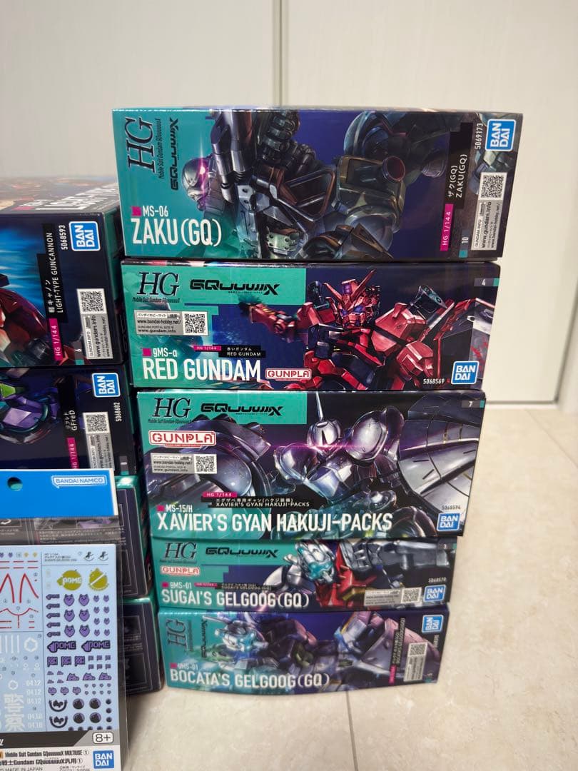 【ガンプラ】HG GQuuuuuuX まとめ売り11点 + デカール2種セット