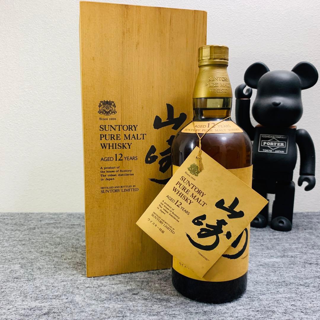 山崎12年 750ml 向獅子マーク旧ボトル ウイスキー木箱カートン付