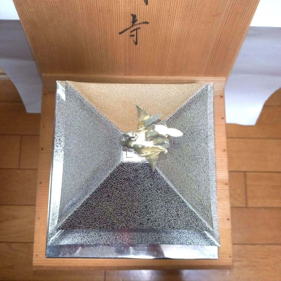 【 銀閣寺 】インテリア金属製 寺院模型 置物　 鳳凰　専用木箱付き
