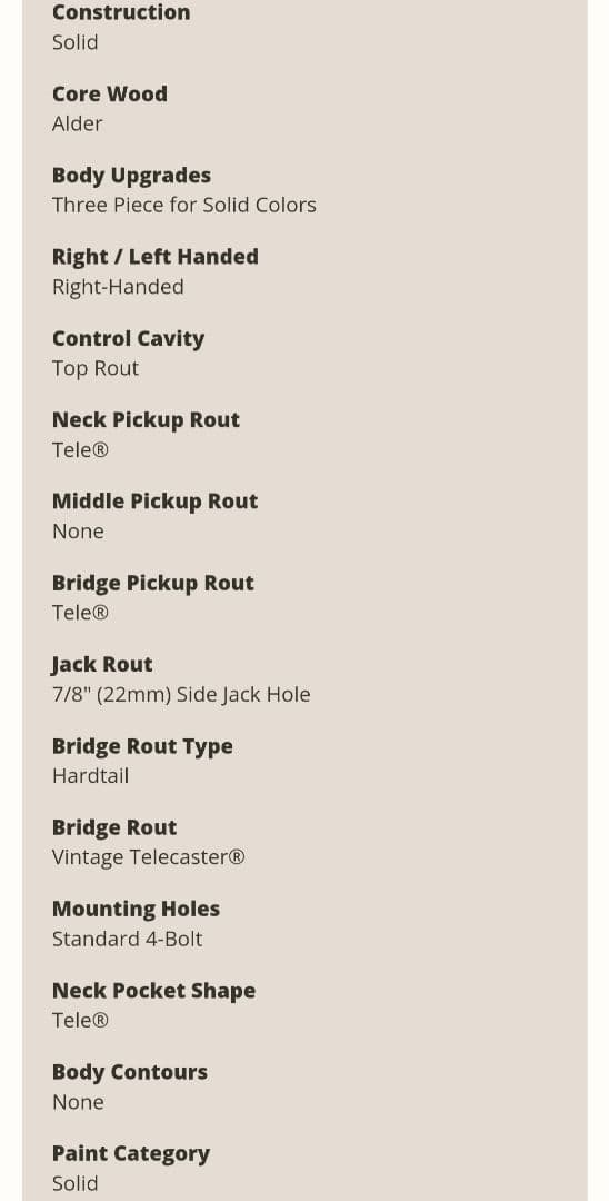 WARMOTH テレキャスタータイプ オーダー品
