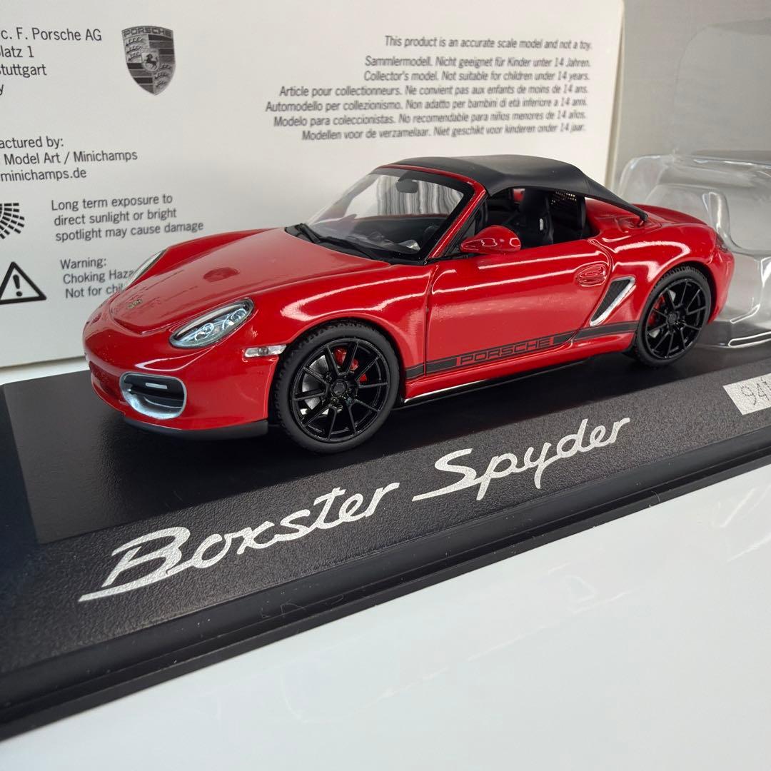 ミニカー Porsche Boxter Spyder 2010 Red /PMA