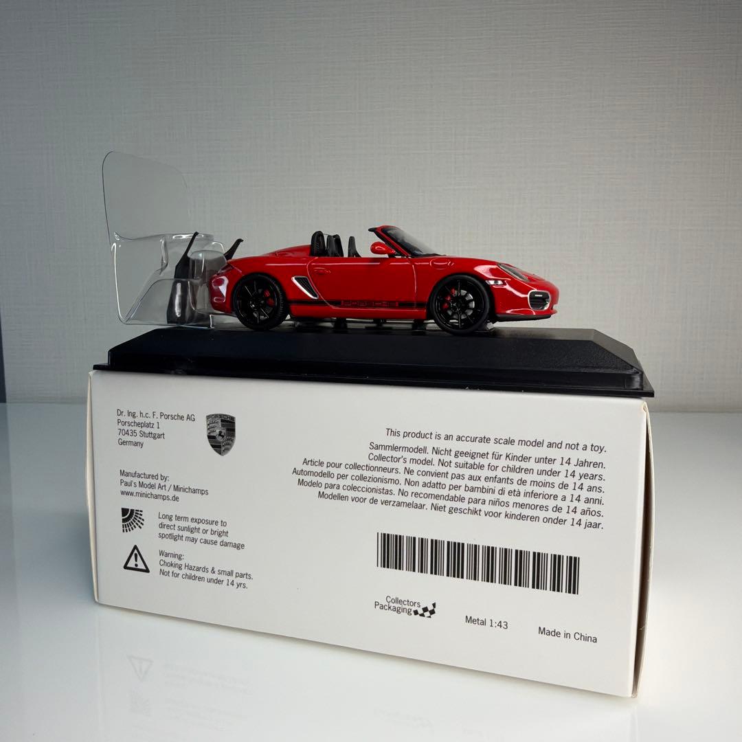 ミニカー Porsche Boxter Spyder 2010 Red /PMA