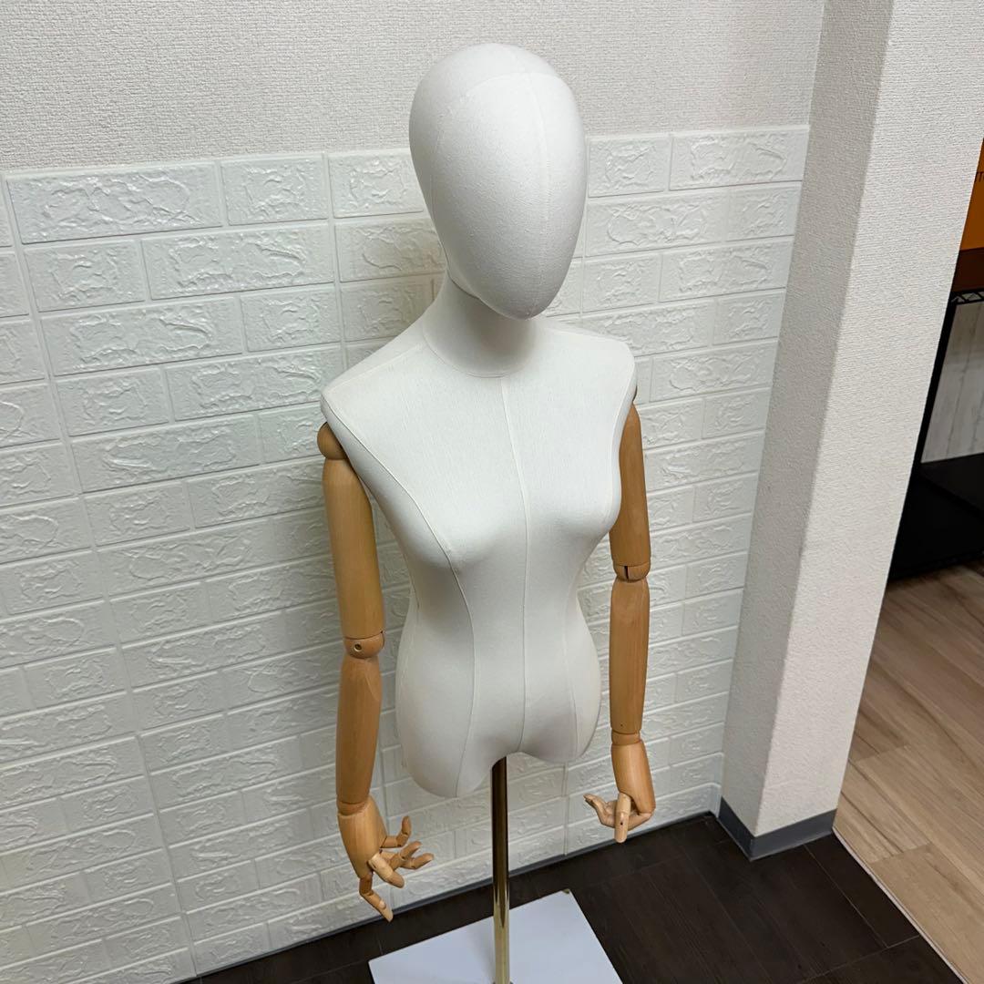 ホワイトマネキン 木製腕付き 約160cm