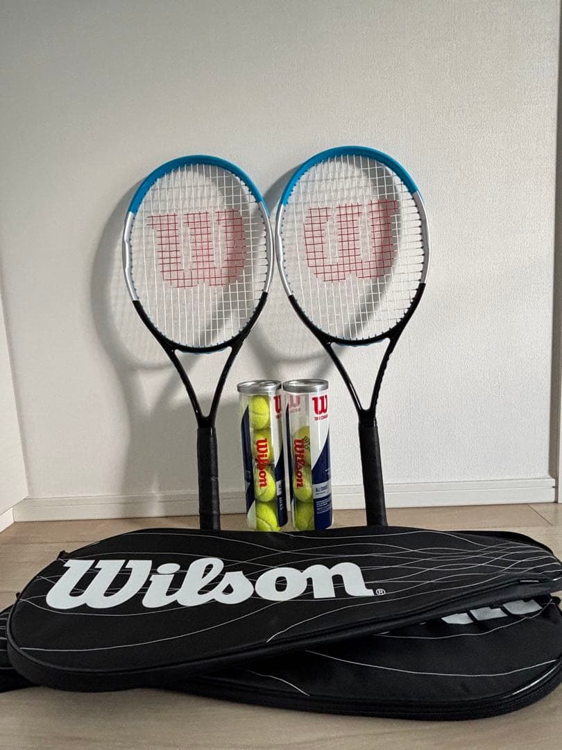Wilson ウィルソン　テニスラケット2本セット　テニスボール7個　超美品