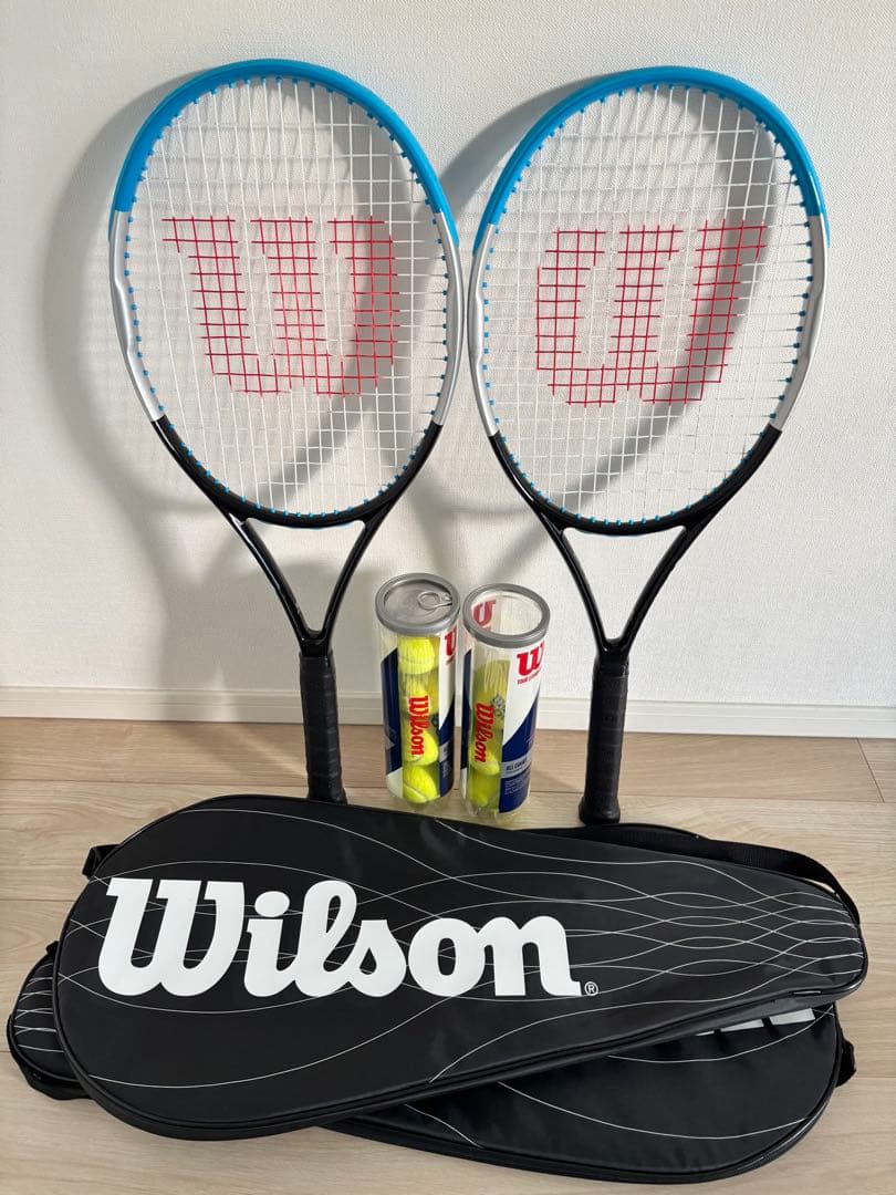Wilson ウィルソン　テニスラケット2本セット　テニスボール7個　超美品