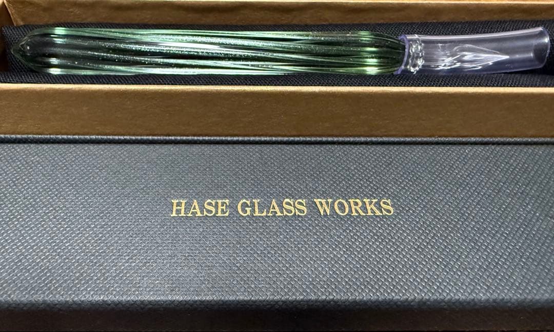 HASE GLASS WORKS ガラスペン ストライプ　ショート　硝子工房