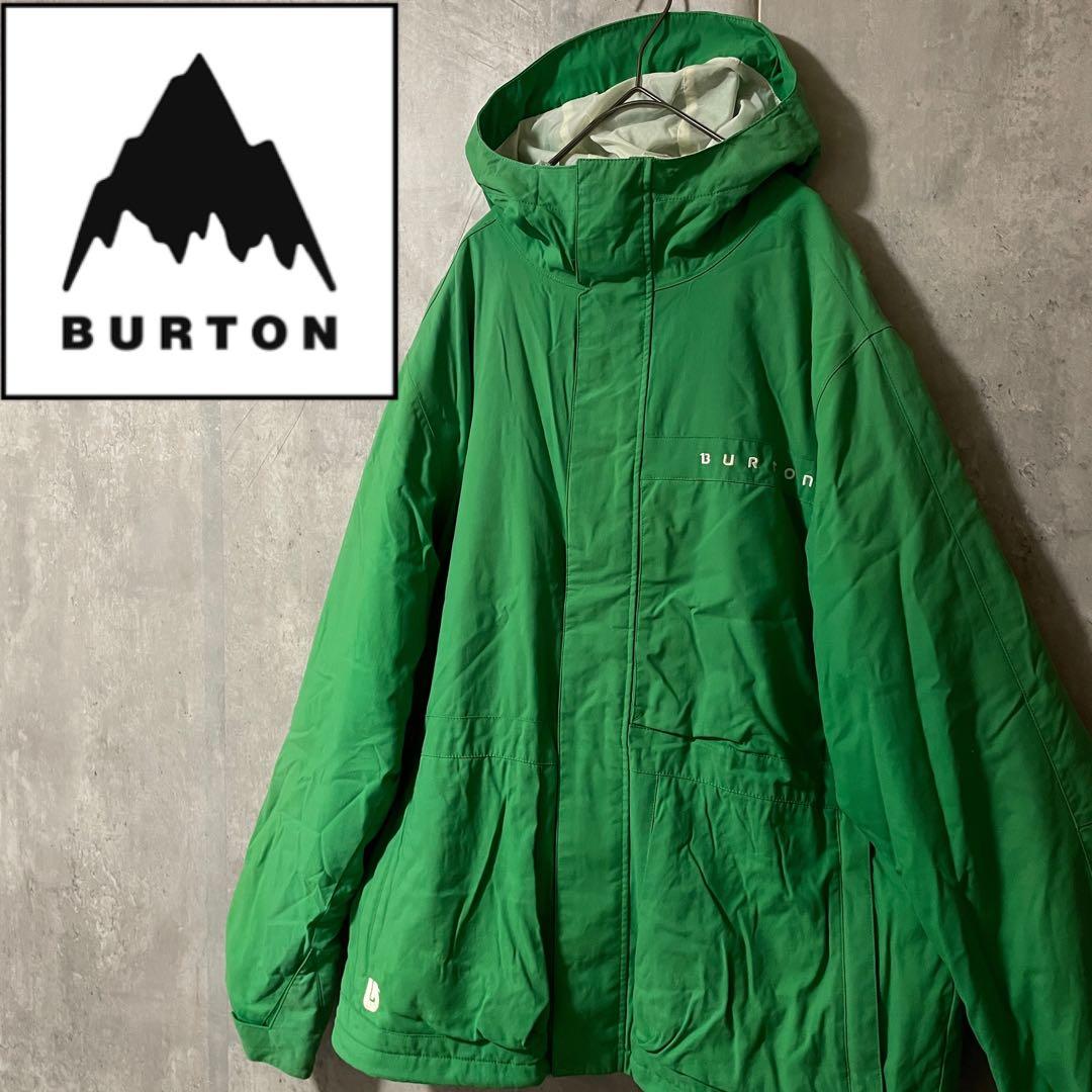 Burtonバートンスキーウェアスノーボードジャケットパーカーフード付緑グリーン