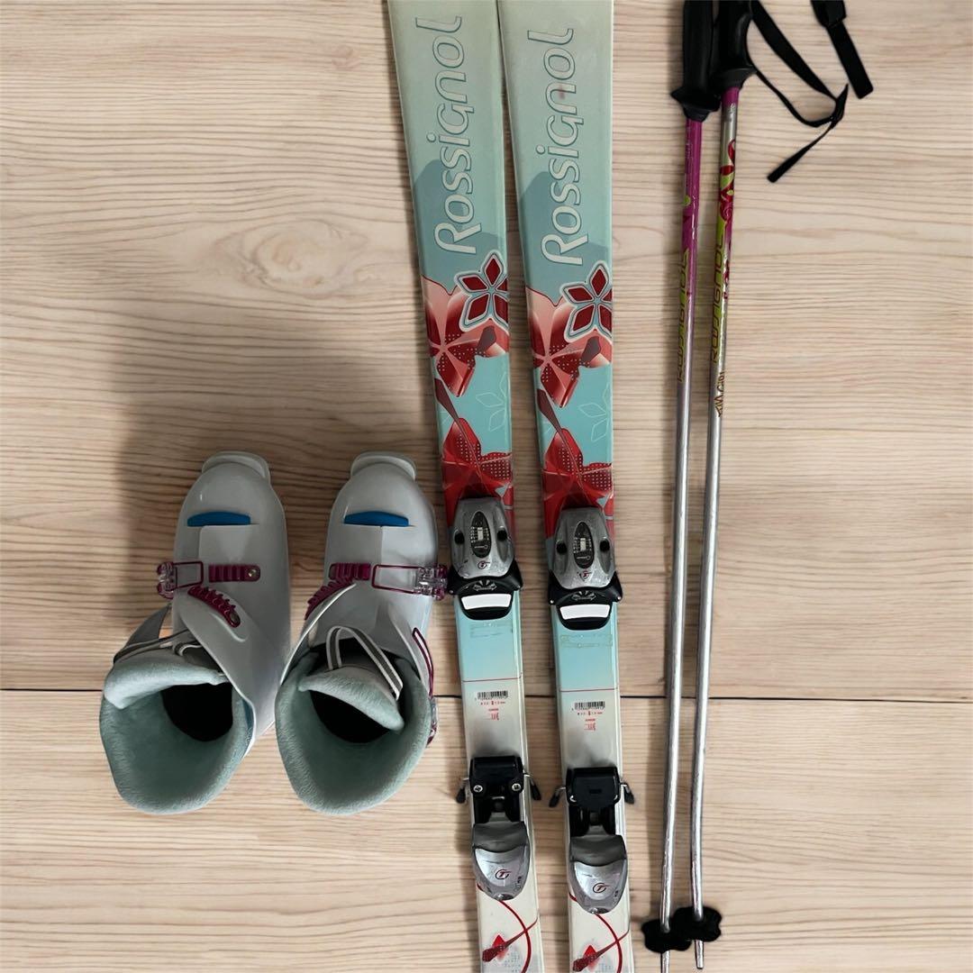 ロシニョール　Rossignol スキーセット ホワイト/ブルー　140 キッズ