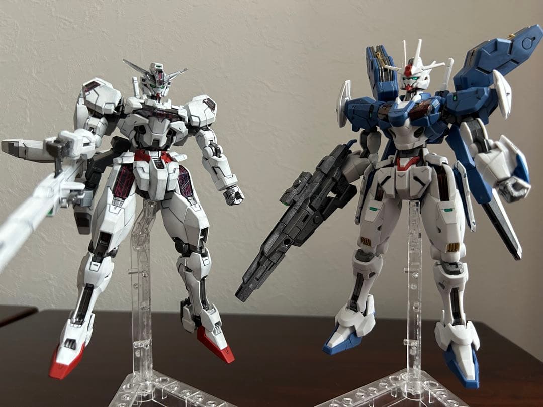 塗装済完成品 HG ガンダムキャリバーン & エアリアル改修型　姉妹ゲンカセット