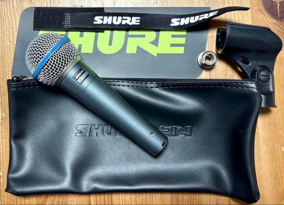 【新品】SHURE BETA58Ａ➕マイク用セミハードケース➕マイクシールド7m