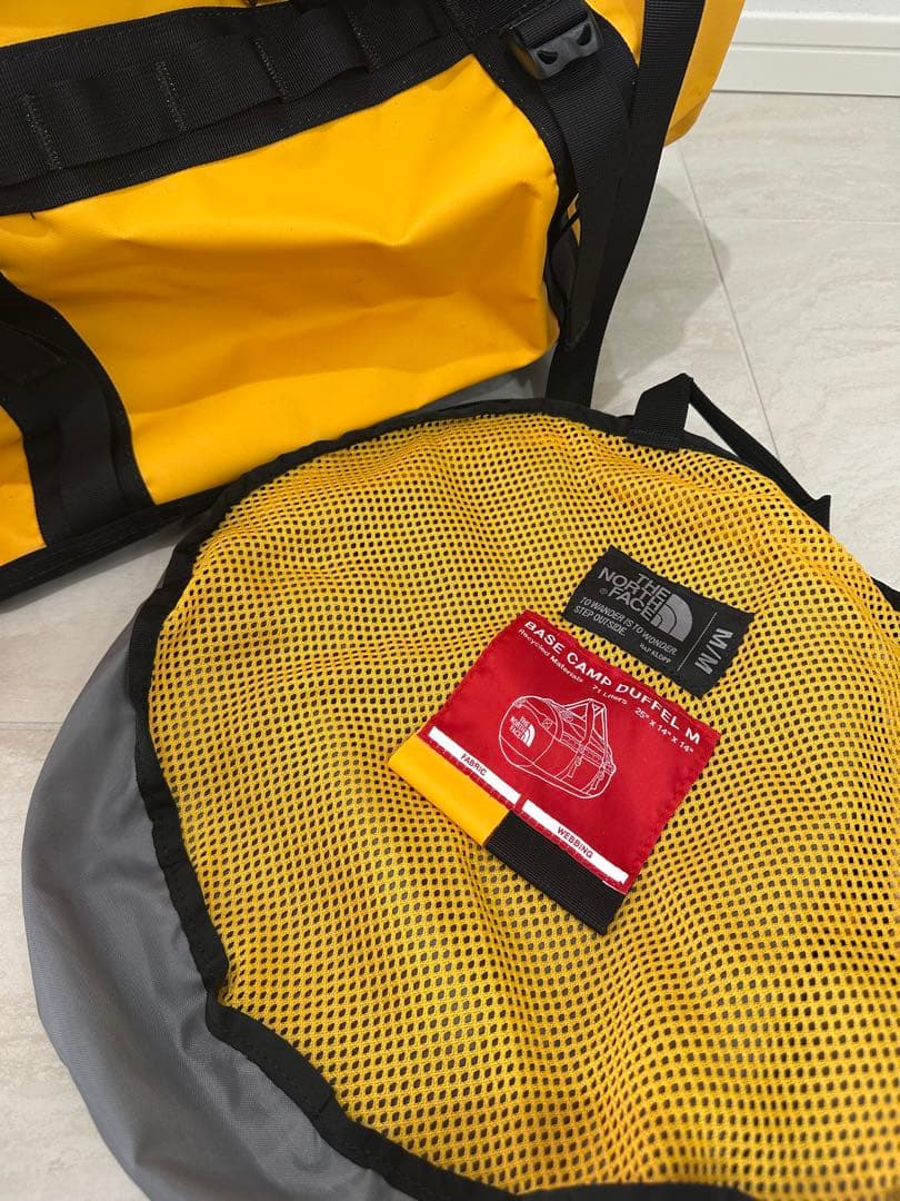 値下げ★THE NORTH FACE イエローダッフルバッグ 71L