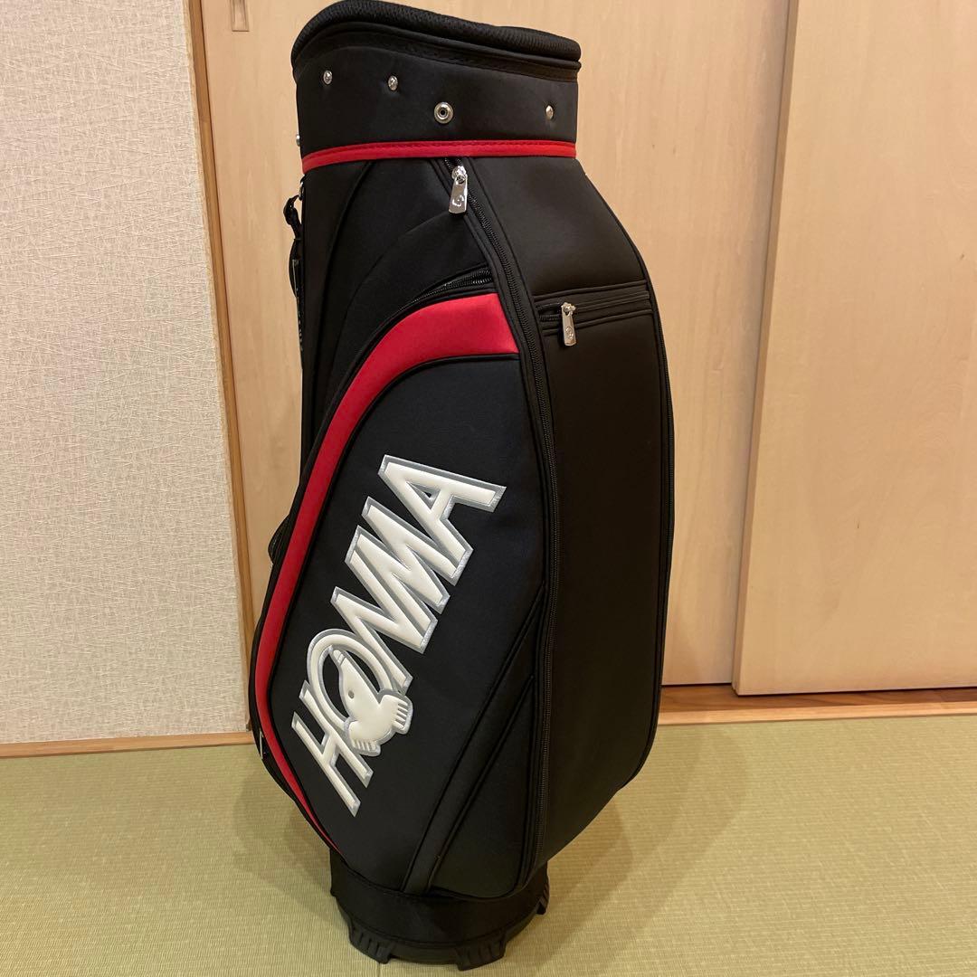こば迅速　HONMA キャディバッグ ブラック/レッド