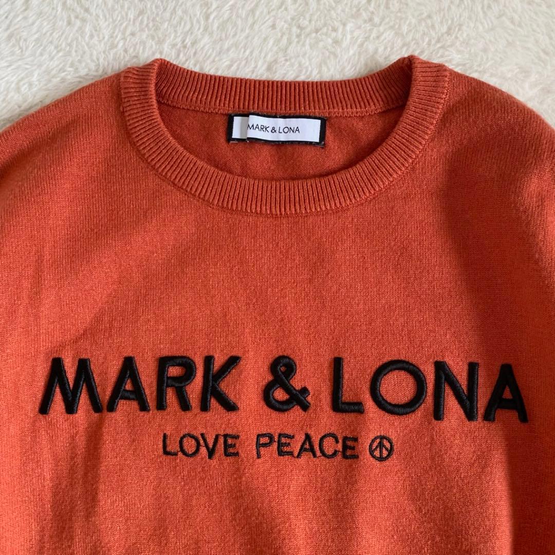 【美品】MARK & LONA ゴルフウェア　ニット　刺繍ロゴM-L