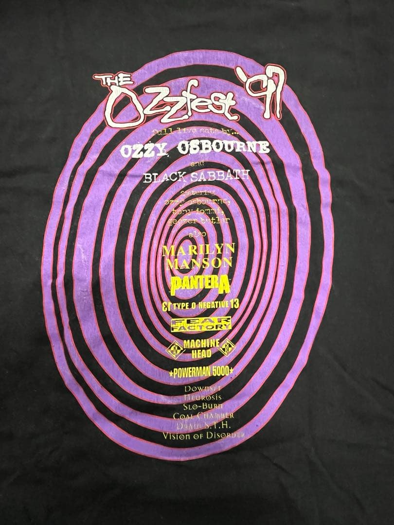 1997年Ozzfest オズフェスオズボーン　ロックTツアーTヴィンテージT