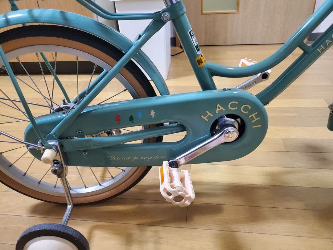 超美品HACCHI 子供用自転車 ミントグリーン