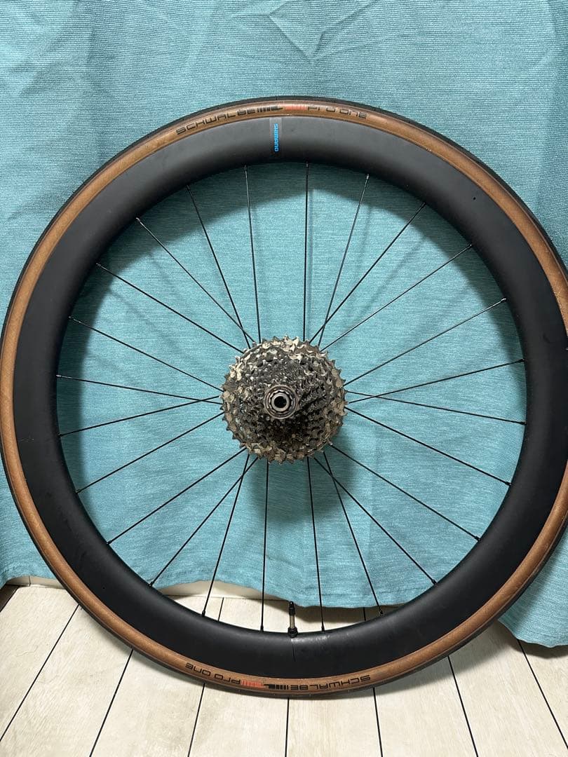 【走行200km未満】SHIMANO105カーボンホイール C46 F/Rセット