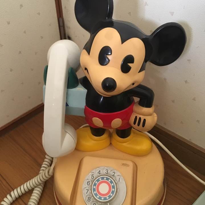 ミッキー mickey ダイヤル式電話