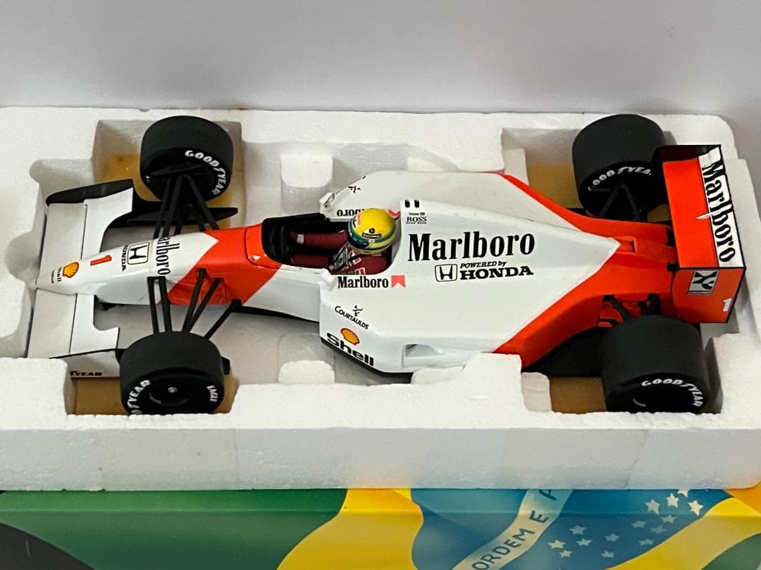 ミニチャンプス 1/18 McLaren Honda MP4/7 A.セナ 箱付
