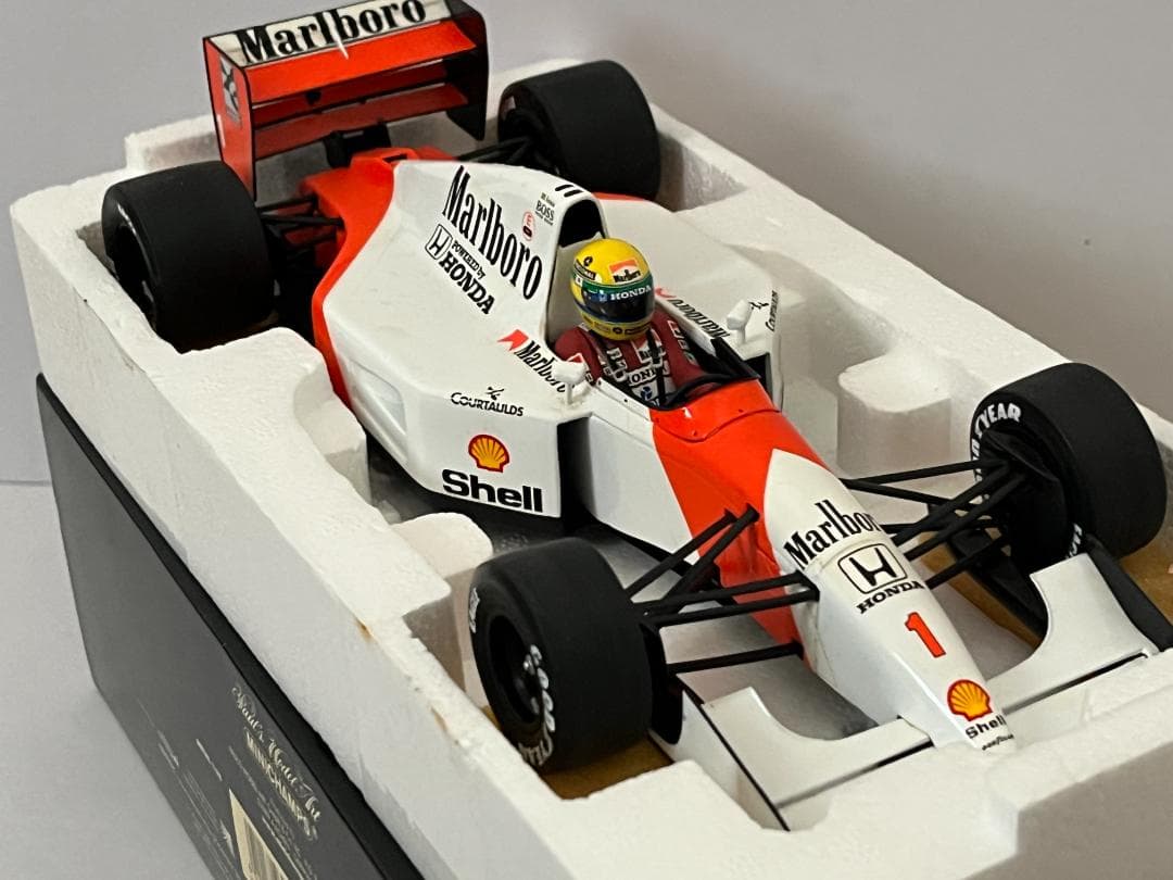 ミニチャンプス 1/18 McLaren Honda MP4/7 A.セナ 箱付
