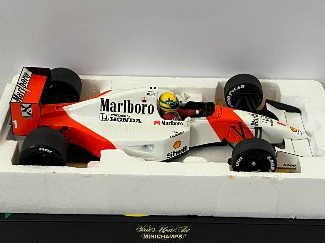 ミニチャンプス 1/18 McLaren Honda MP4/7 A.セナ 箱付