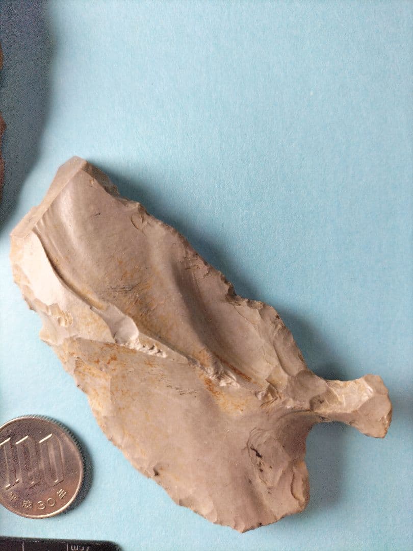 石器セット (出土品) 異型型石器？石銛、石槍、石匙  硬質頁岩含む 3点です。