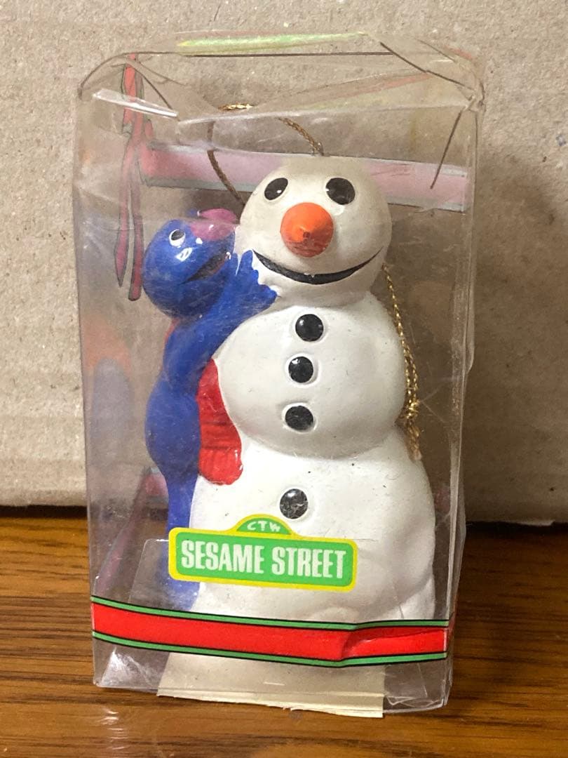 新品 セサミストリート クッキーモンスター 雪だるま クリスマスオーナメント