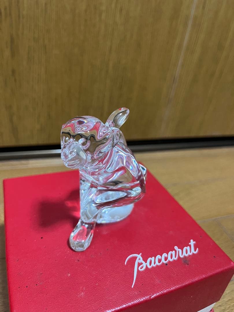 Baccarat クリスタルオサル置物