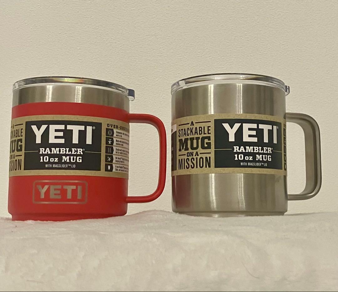 YETI Rambler 10 oz Mug 2個セット シルバー・レッド