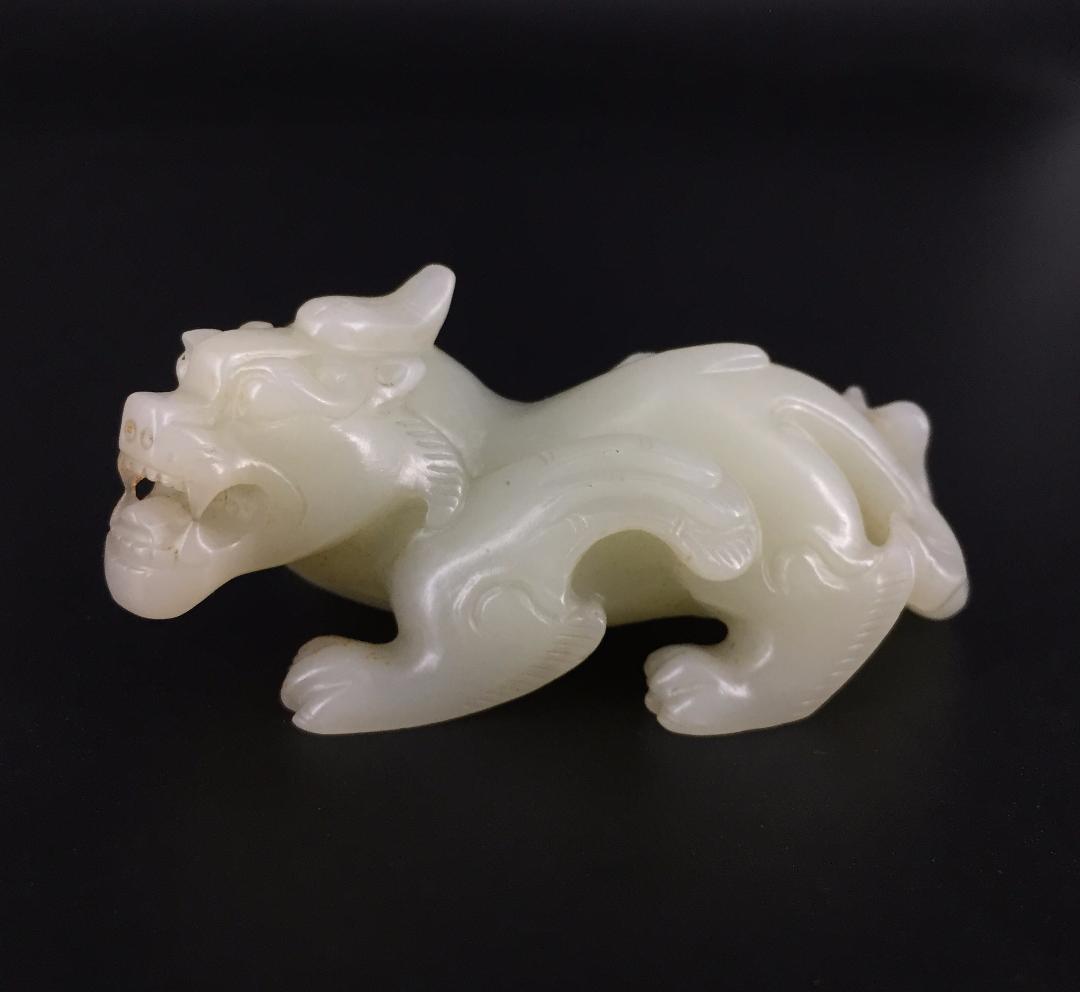 漢代 瑞獣貔貅置物 古玉老玉和田玉 中国美術骨董工芸品 収蔵品