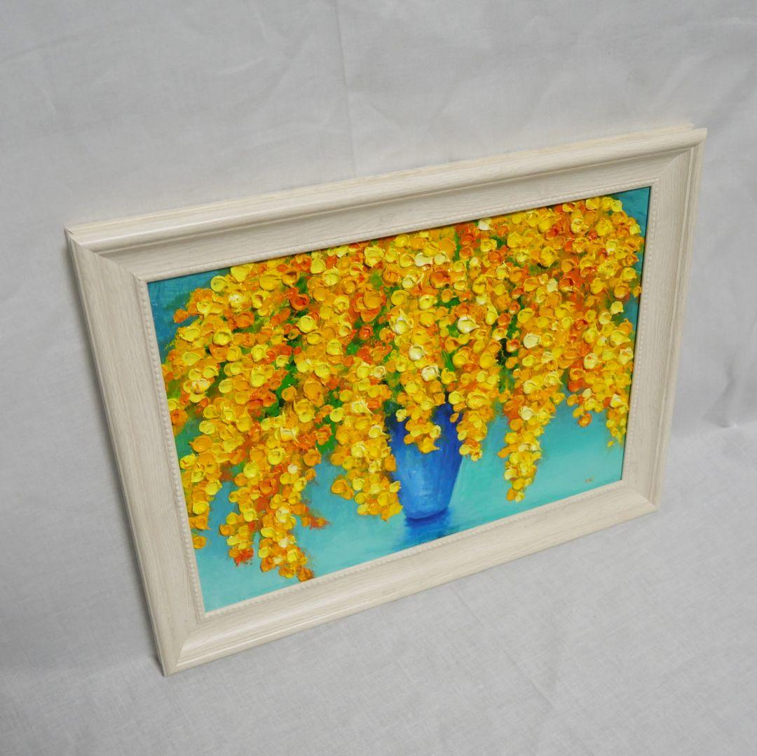 油絵 油彩 油彩画 絵 絵画【ミモザ】