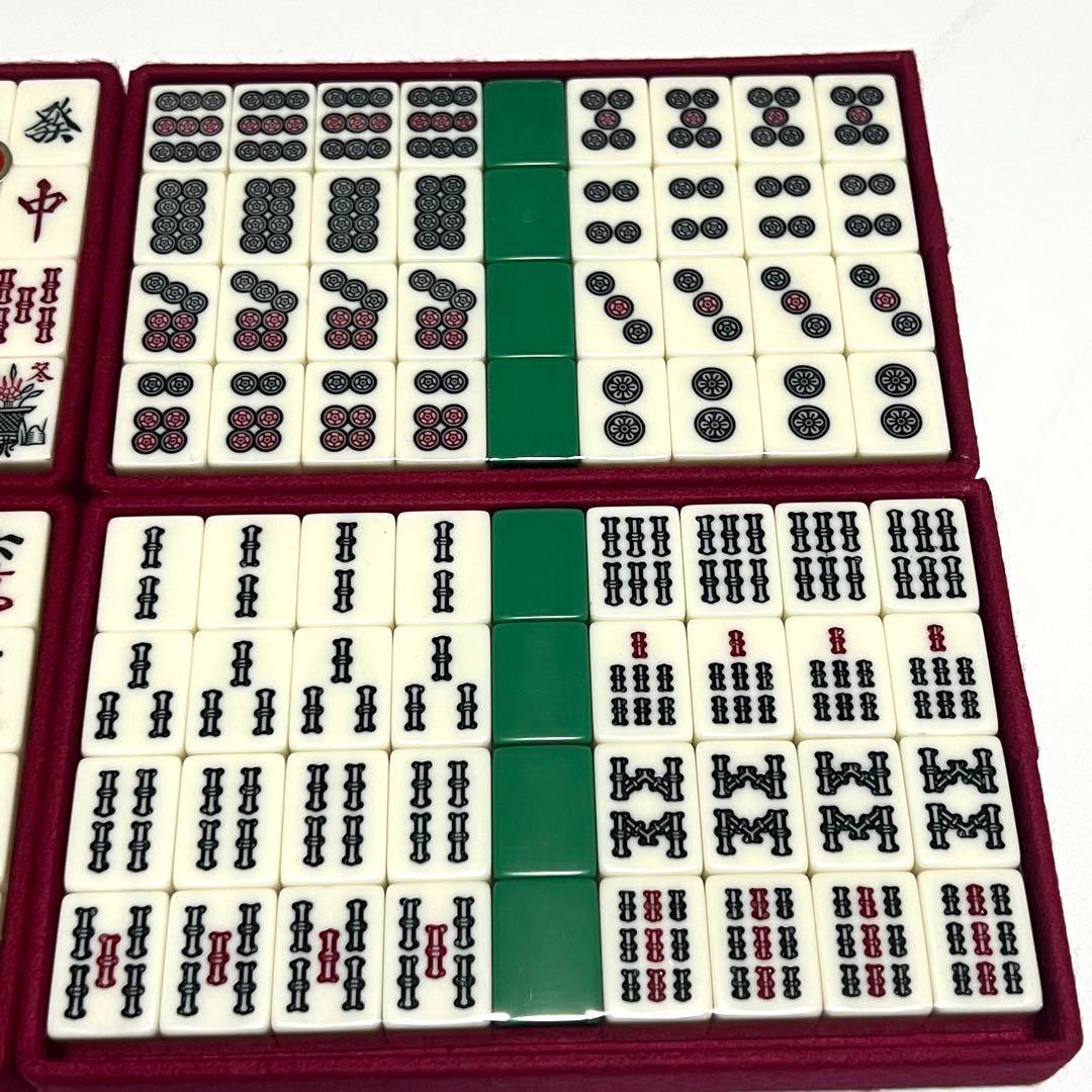 未使用 高級麻雀牌 天和 キングバード 背緑 Japanese Mahjong