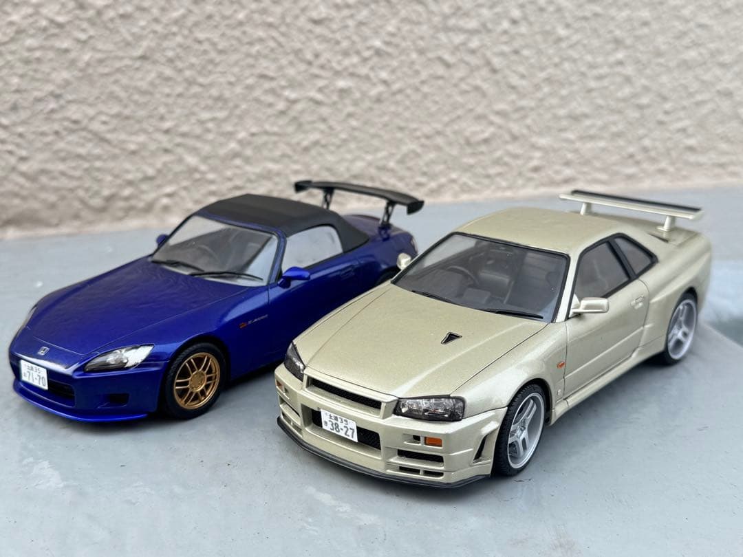 S2000 スカイラインR34 1/24プラモデル完成品 頭文字D