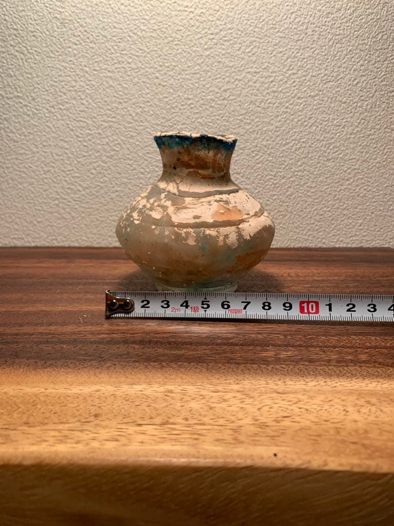 希少 熊谷峻 古代ガラス ローマングラス 花器 人気作家