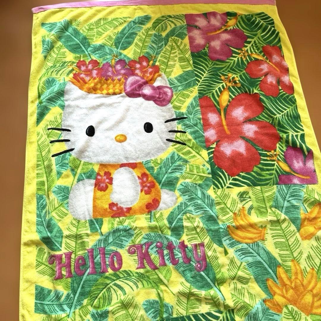 Hello Kitty タオルケット トロピカル　フラミンゴデザイン